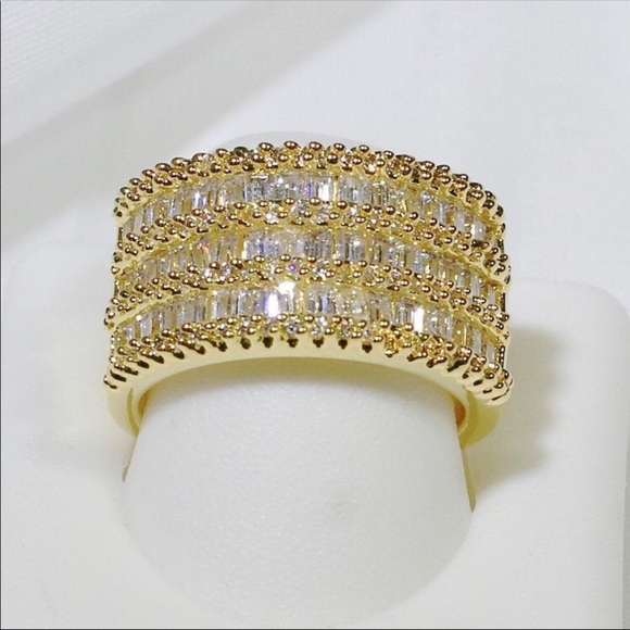 Jewelry | 18k Yellow Gold Filled Cz Ring | Poshmark